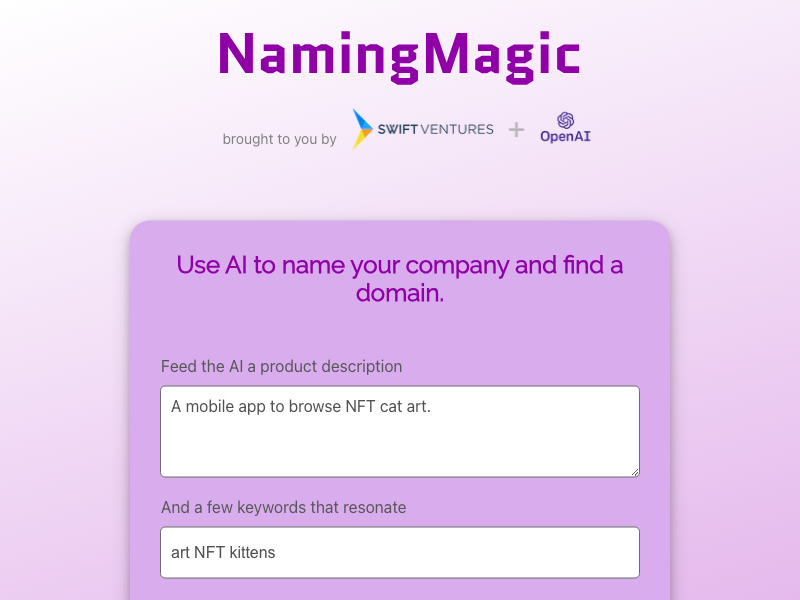 Naming Magic The Best AI Tool Ever 